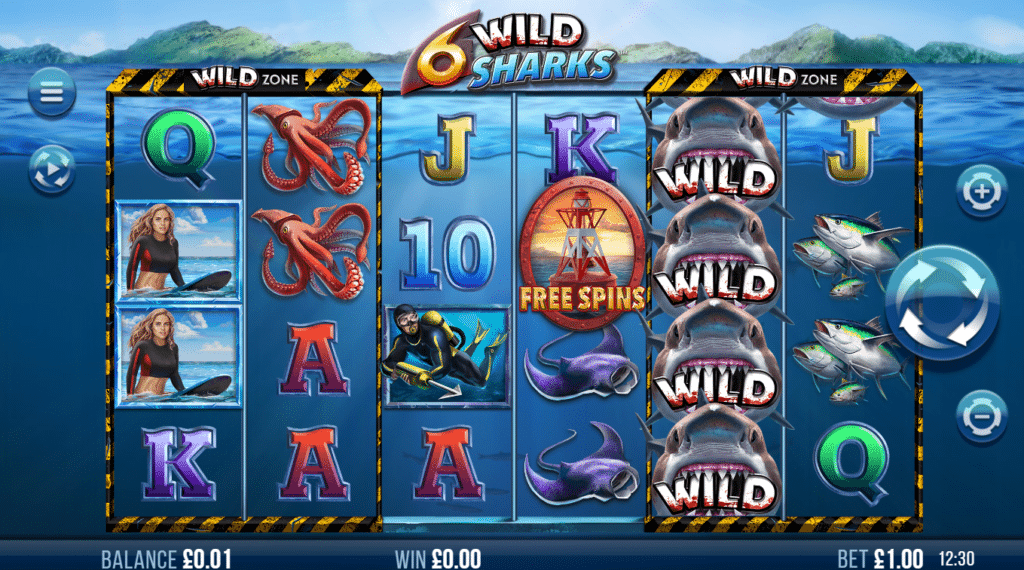 6 Wild Sharks Slot Review - 4 The Player - Chipmonkz Slots