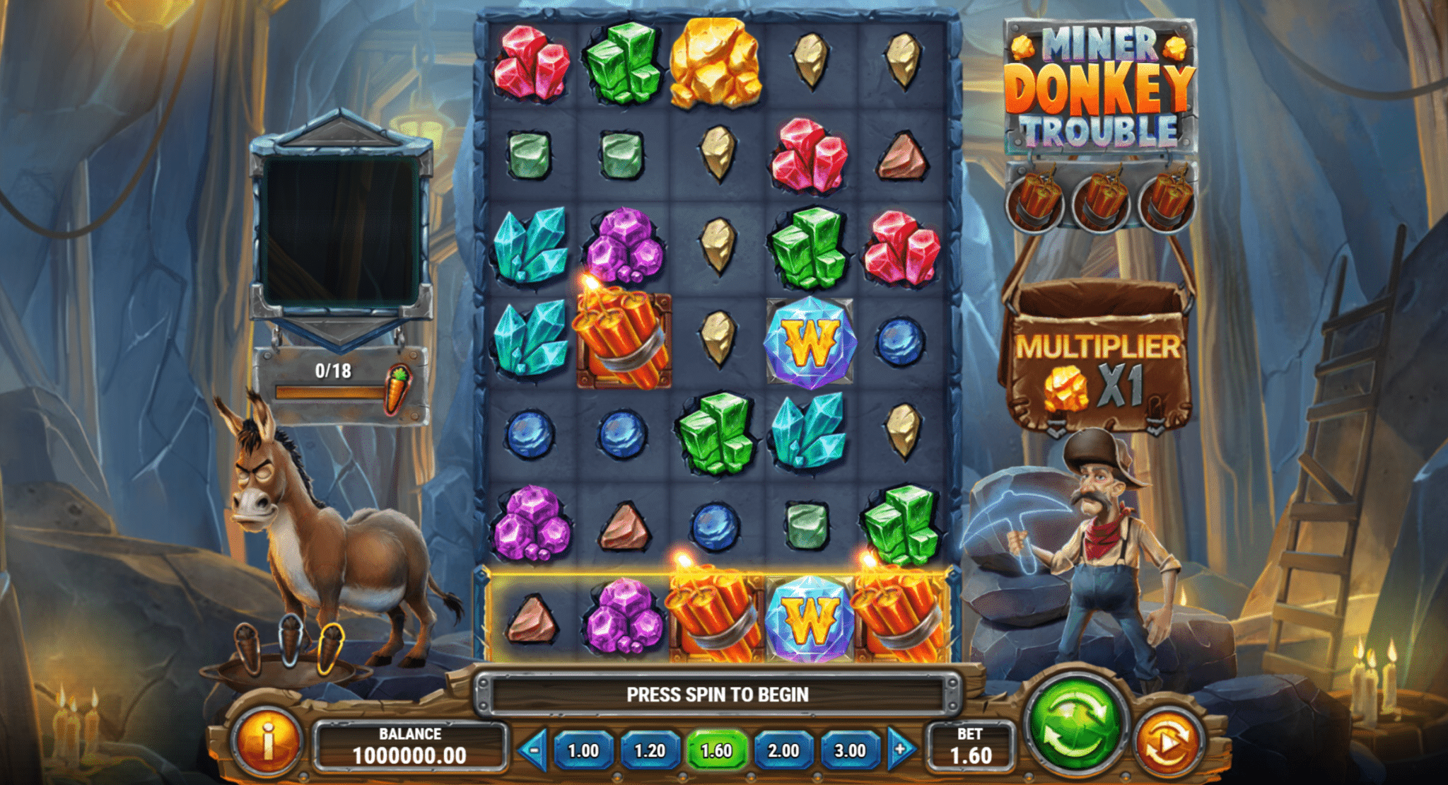 Miner Donkey Trouble Slot Review - Play'n Go - Chipmonkz Slots