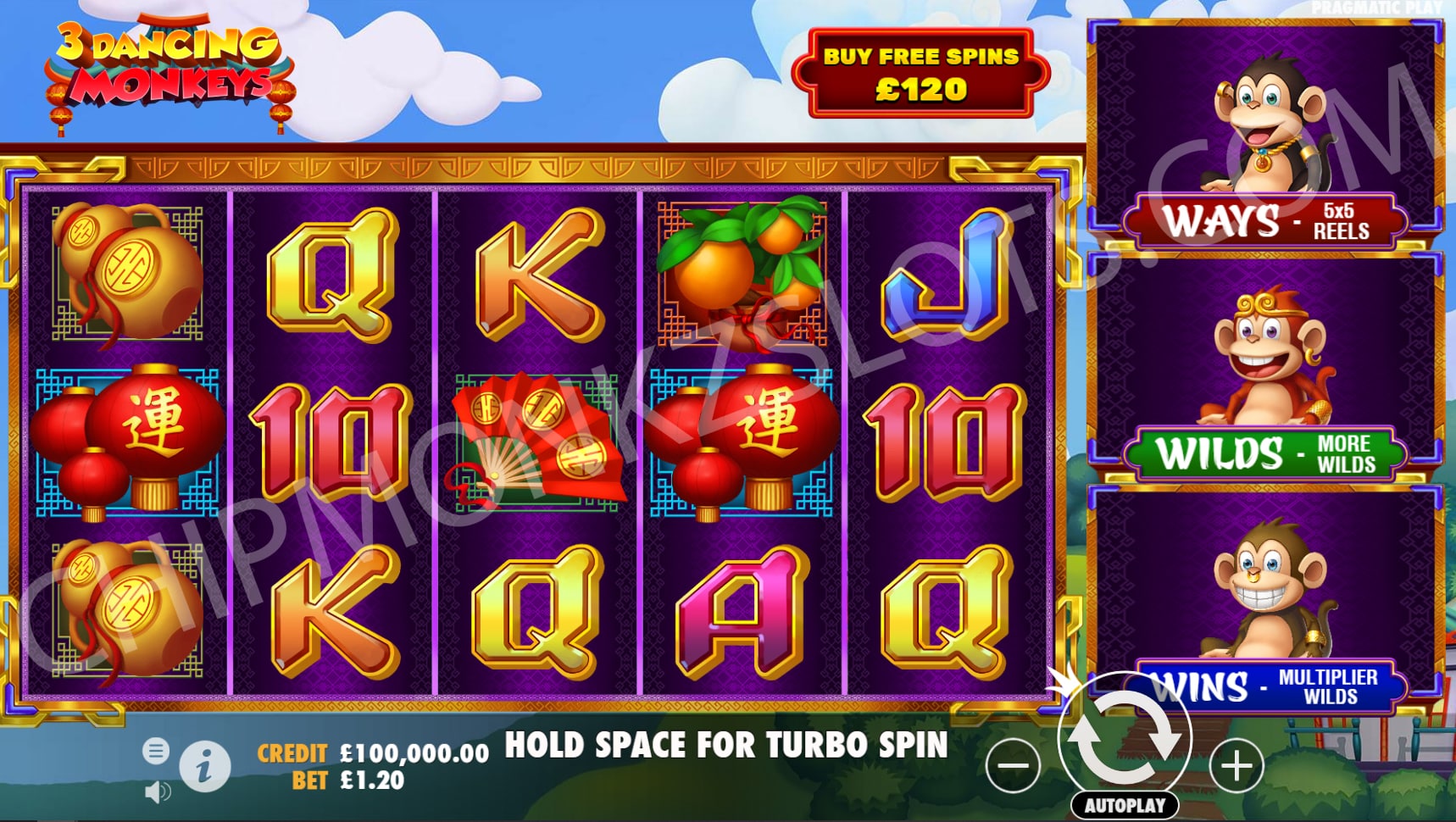 3 Dancing Monkeys - Wild Streak Gaming - Chipmonkz Slots