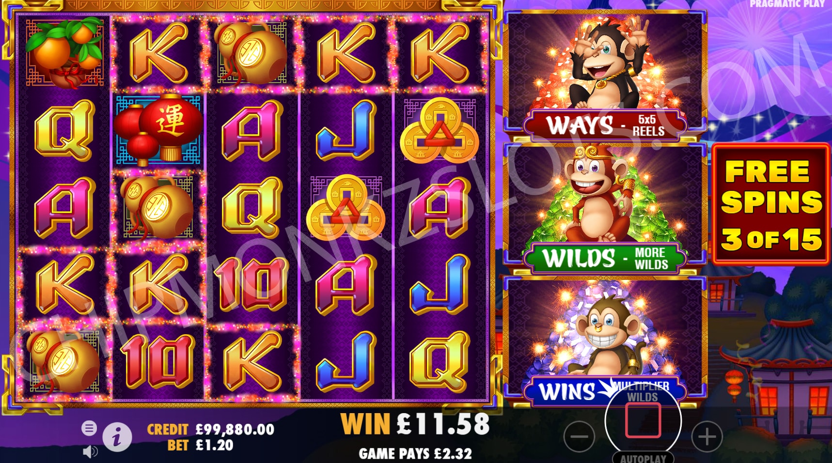 3 Dancing Monkeys - Wild Streak Gaming - Chipmonkz Slots