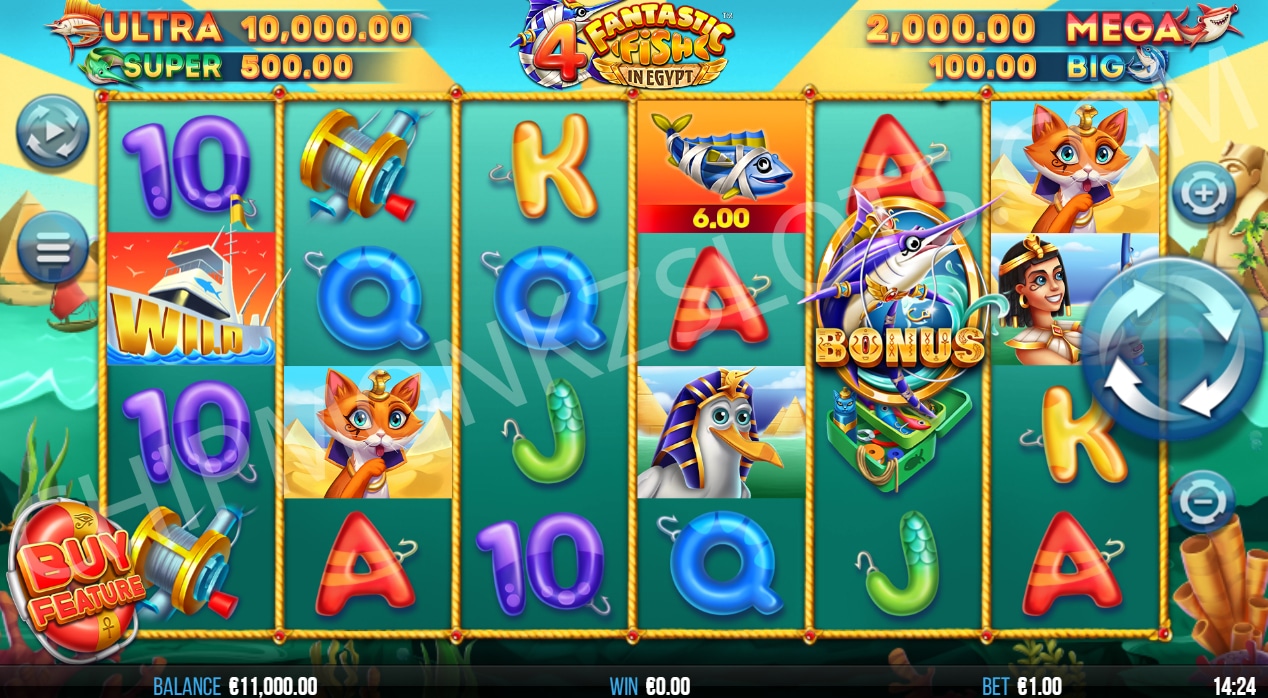 4 Fantastic Fish In Egypt (4ThePlayer) - Slot Review - Chipmonkz Slots
