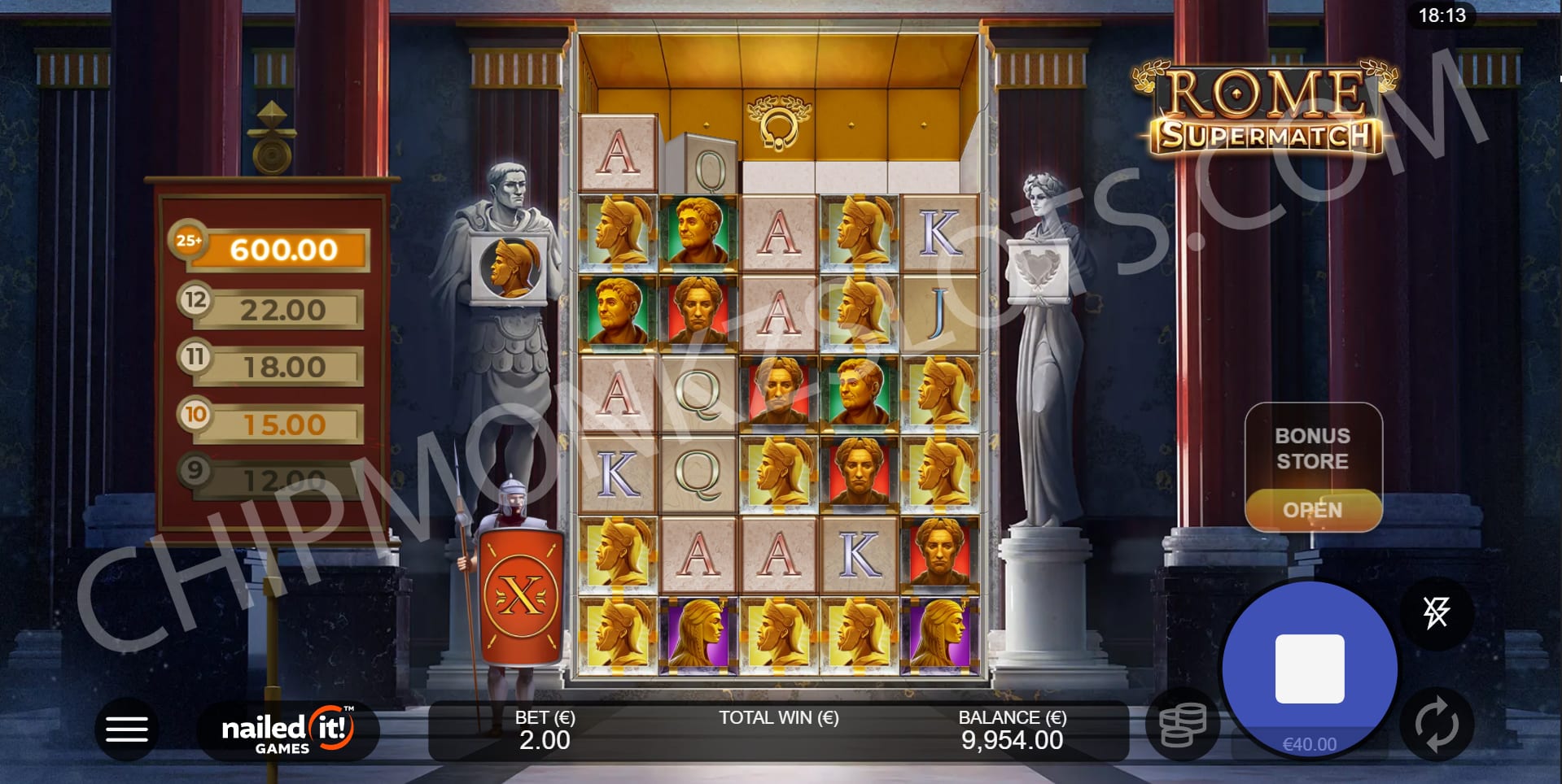 Rome Supermatch Slot Review - Nailed It! Games - Chipmonkz Slots