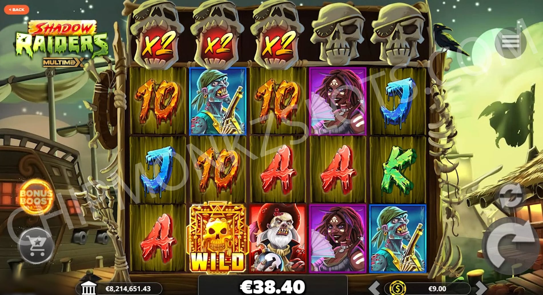 Shadow Raiders Multimax - Bang Bang Games - Chipmonkz Slots