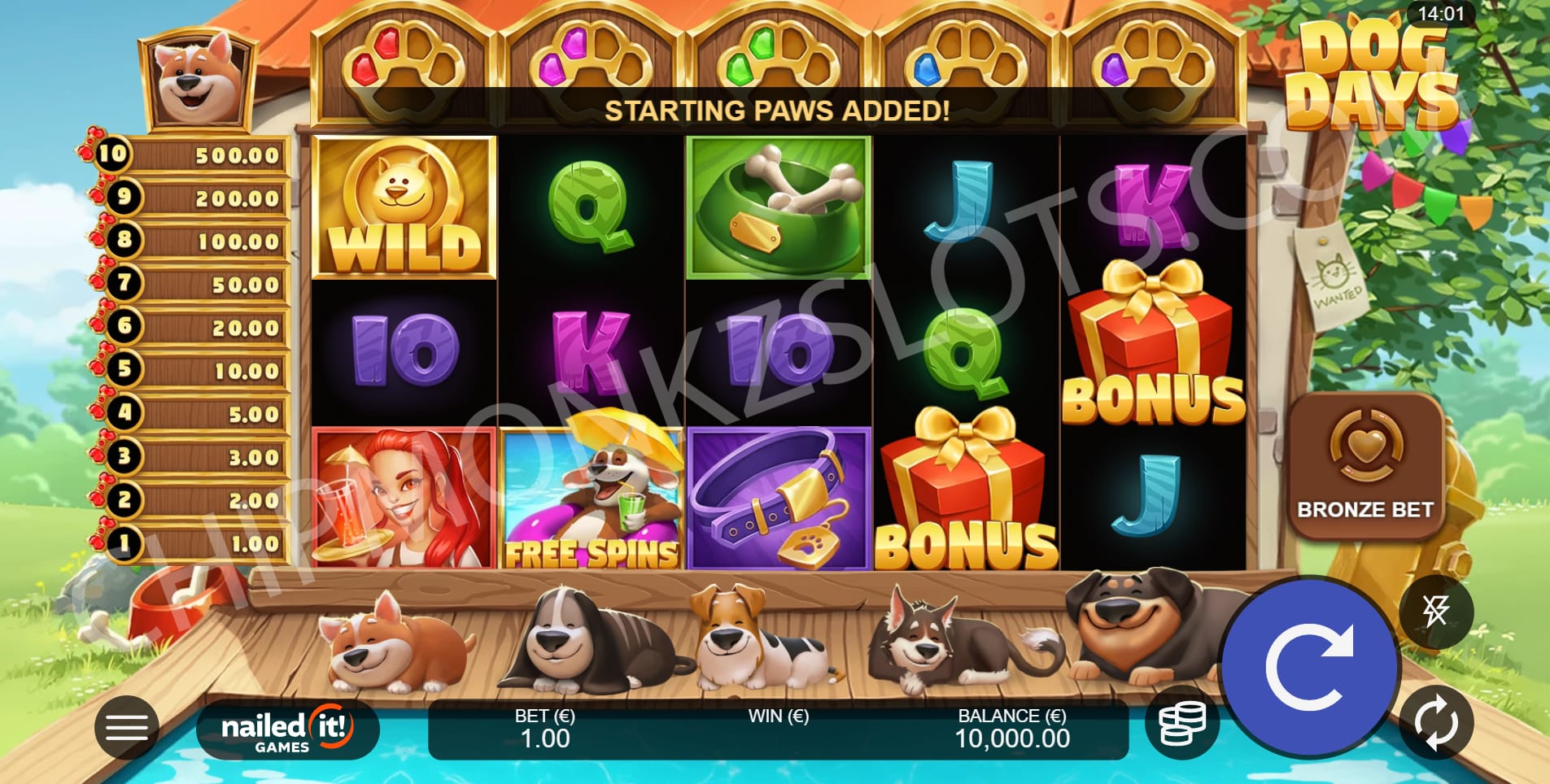 Dog Days (Nailed It! Games) - Slot Review - Chipmonkz Slots