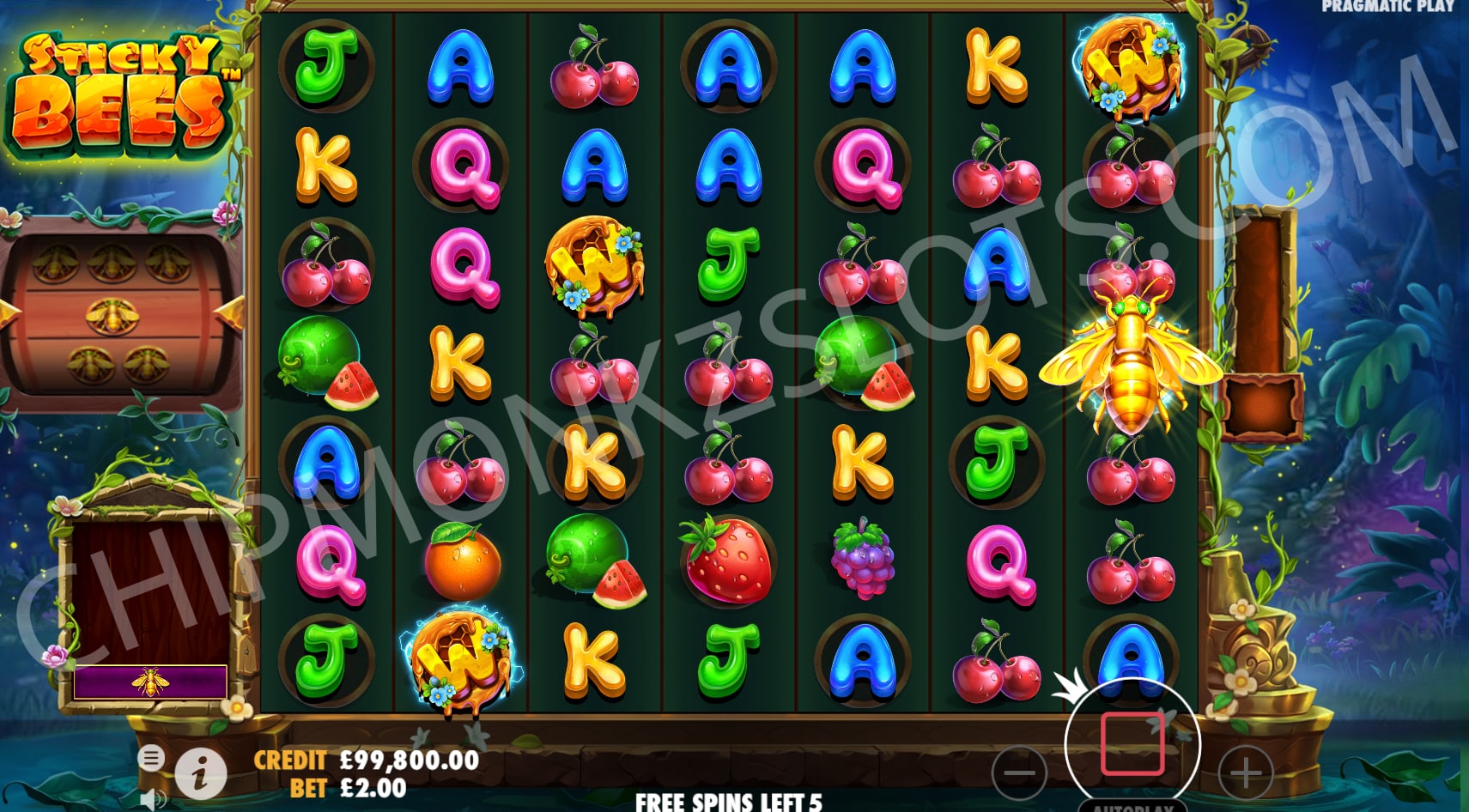 Sticky Bees (Pragmatic Play) - Slot Review - Chipmonkz Slots