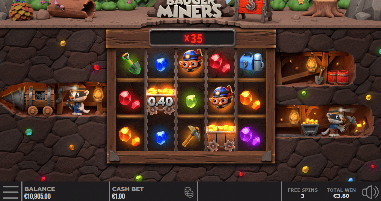 Badger Miners (Yggdrasil Gaming) - Slot Review - Chipmonkz Slots