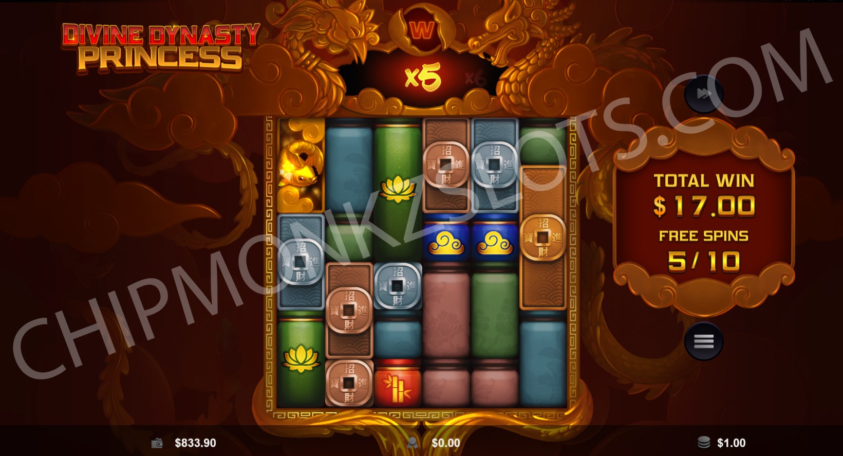Divine Dynasty Princess (Fantasma Games) - Slot Review - Chipmonkz Slots